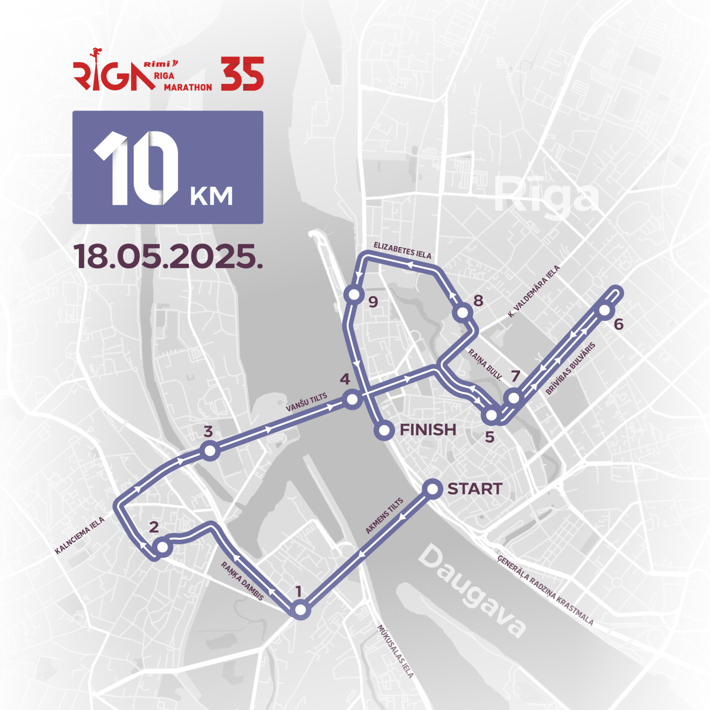 Course maps — Rimi Riga Marathon